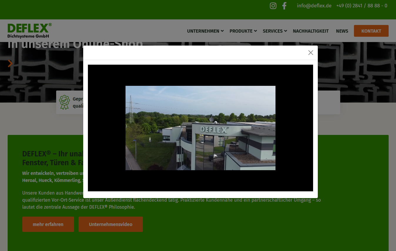 DEFLEX in Bewegung - schauen Sie mal rein - DEFLEX®-Dichtsysteme GmbH